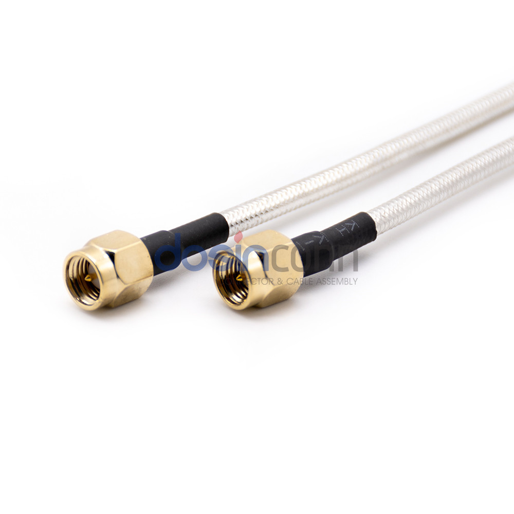 SMA Plug to SMA Plug RF Cable Assemblies 20cm RG405 Cable 50ohm